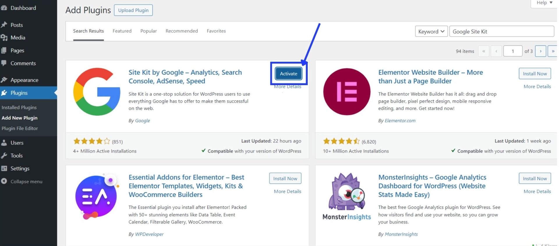 How to Install and Setup Google Site Kit Plugin for WordPress Ultimate ...